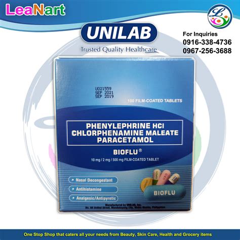 Bioflu 500mg 100 Tablets Lazada Ph