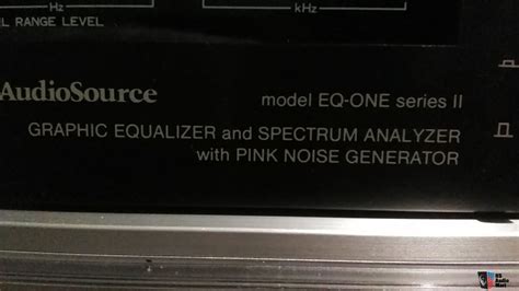 Audiosource Eq One Series Ll Spectrum Analyzer Pink Noice Generator Photo 4749541 Us Audio Mart