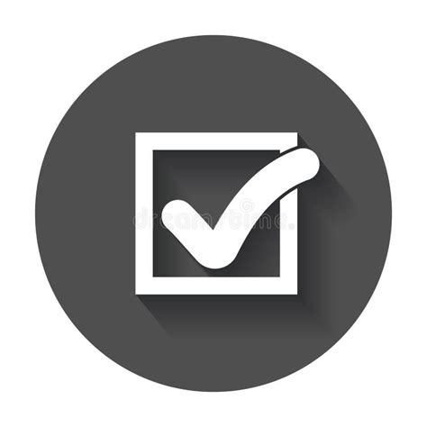 Check Mark Button Stock Vector Illustration Of Shadow 92472347