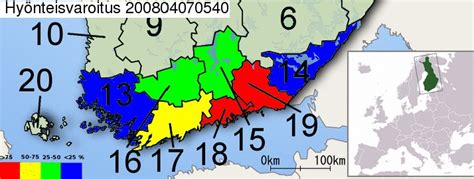 Example Of The Warning Map The Colours Show The Severity Of The Download Scientific Diagram