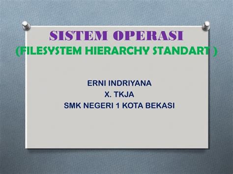 Fhs Filesystem Hierarchy Standart Ppt