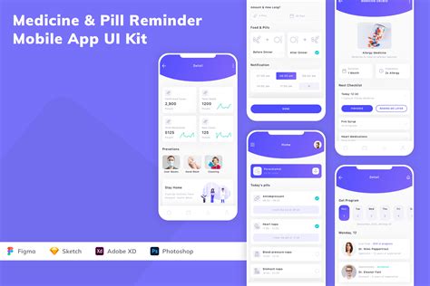Medicine And Pill Reminder Mobile App Ui K Graphic By Betush · Creative Fabrica