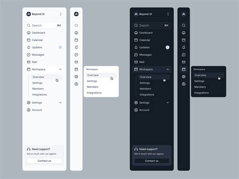 side navigation menu in 2025 dashboard design interface design ui design