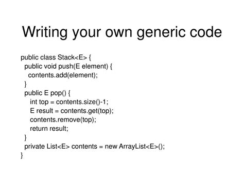 PPT Java Generics PowerPoint Presentation Free Download ID 4069367