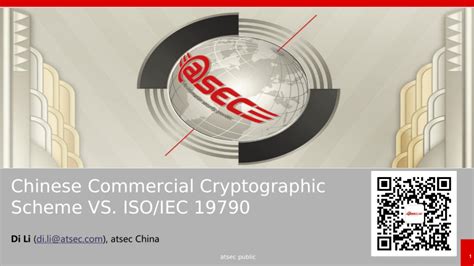 Chinese Cryptographic Scheme Vs Isoiec 19790