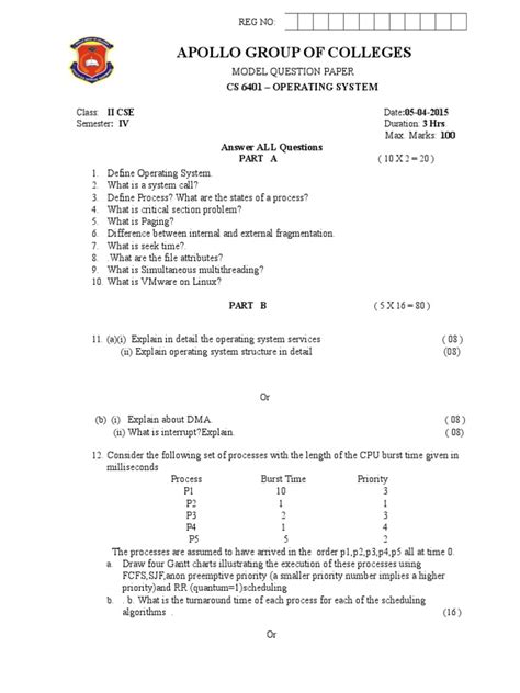 Os Model Qp Pdf Scheduling Computing Computer Hardware