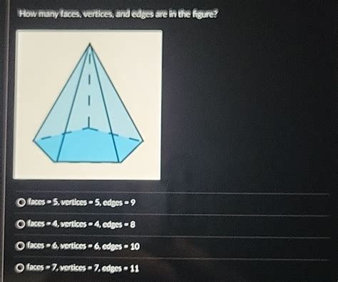 Solved How Many Faces Vertices And Edges Are In The Figure Faces Vertices Edger