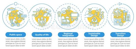 Principles Of Urban Design Blue Circle Infographic Template Stock Vector Illustration Of Urban