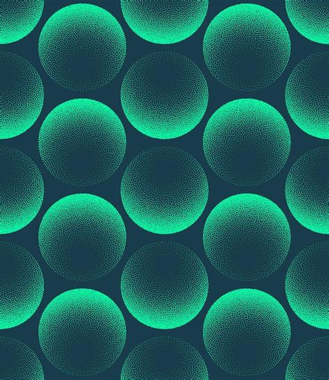 Premium Vector Turquoise Spheres Seamless Pattern Trendy Vector
