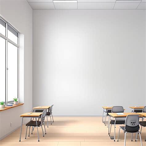 Premium Photo 3d Animated Minimalist Modern Simple Classroom Cartoon