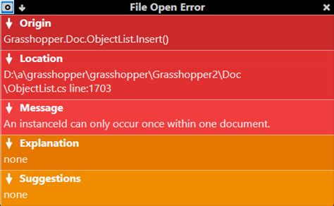 g2 file open error corrupting all other files grasshopper2