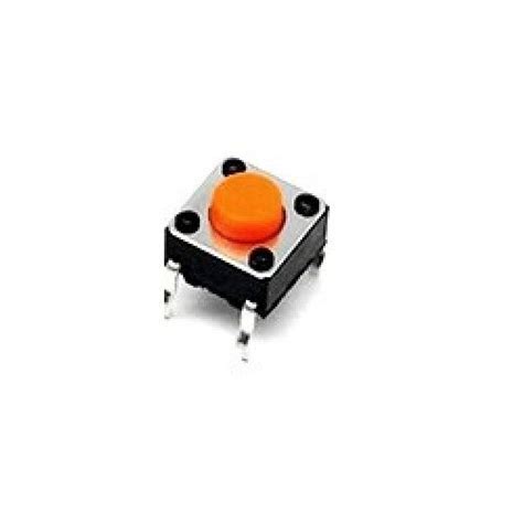 Push Button Laranja Botão Chave Micro Switch 4 Pinos Eletrônica Loja