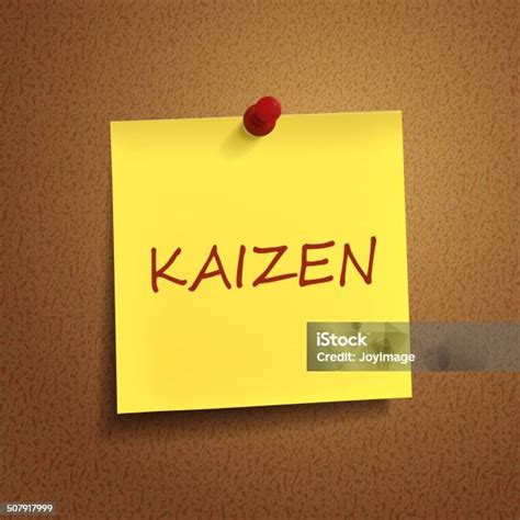 Kaizen Kata Pada Postit Ilustrasi Stok Unduh Gambar Sekarang Berbagi Konsep Berubah