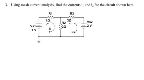 solved using mesh current analysis find the currents i 1