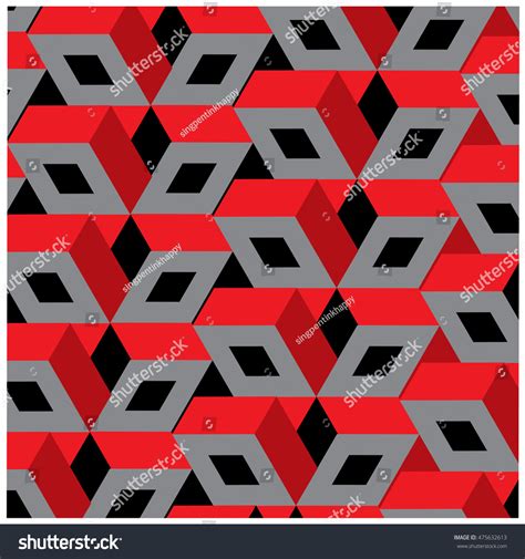 Vector Abstract Geometric Cube Triangle Angular Stock Vector Royalty