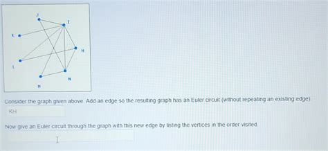Solved Consider The Graph Given Above Add An Edge So The Chegg