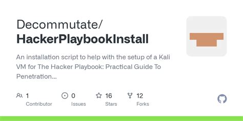 GitHub Decommutate HackerPlaybookInstall An Installation Script To Help With The Setup Of A