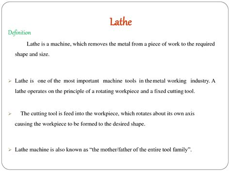 SOLUTION Lathe Machine Studypool