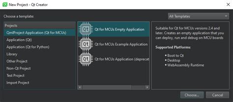 Create Mcu Projects Qt Creator Documentation