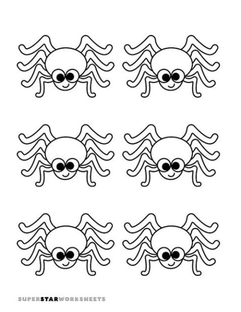Spider Template Free Printables Superstar Worksheets