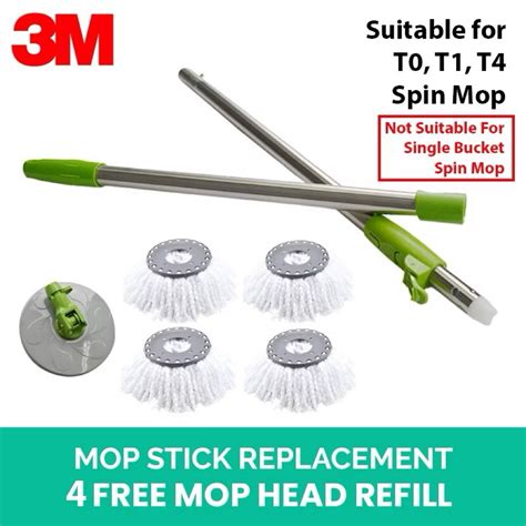 3m Scotch Brite Spin Mop Replacement Stick Spare Part For T0 T1 T4 With