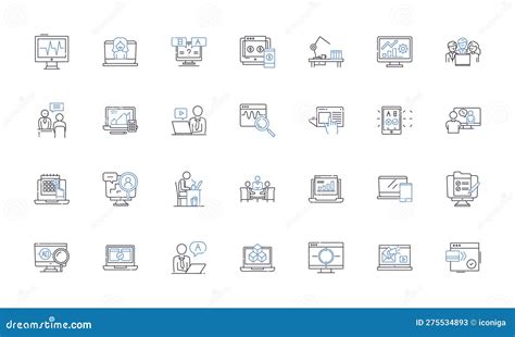 Creating Partnerships Line Icons Collection Collaboration Alliance Coalition Unity