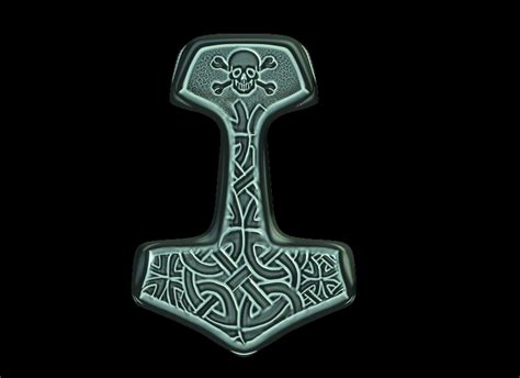 🔨 Thor Hammer Pendant・ Stl File For 3d Printing・cults