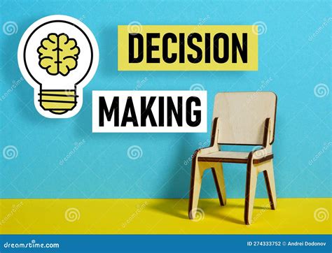 Decision Making Process Concept Is Shown Using The Text Stock