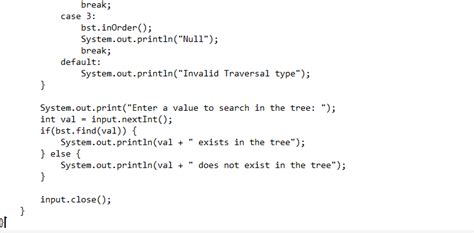 solved tree traversal exercise complete java program by the