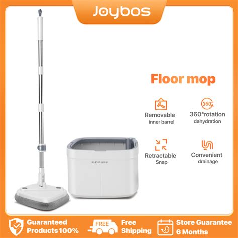 Joybos Self Wash Spin Mop M16 White Spinner Flat 360 Rotating Cleaner