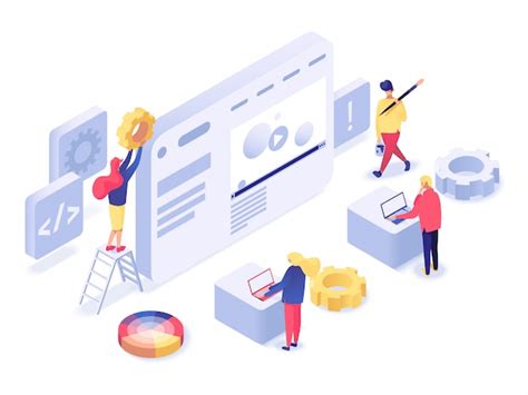 Premium Vector Web Design And Development Isometric
