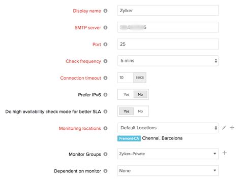 Add A Check For SMTP Server Online Help Site24x7
