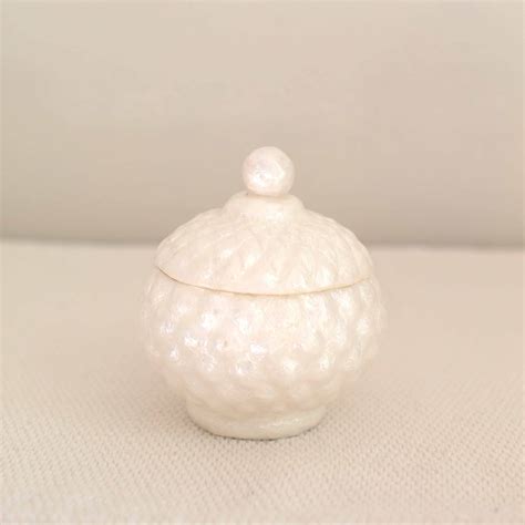 Dekorasyon Ts Decor 45″ Capiz Covered Candy Bowl Natural White