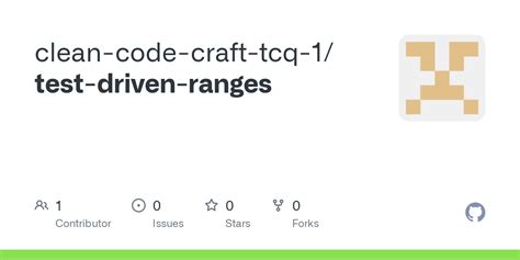 GitHub Clean Code Craft Tcq Test Driven Ranges