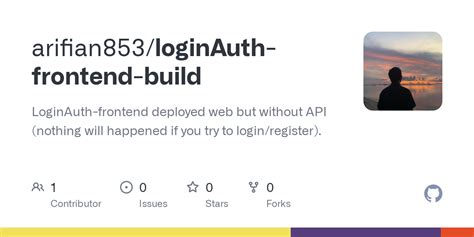 Github Arifian Loginauth Frontend Build Loginauth Frontend Deployed Web But Without Api