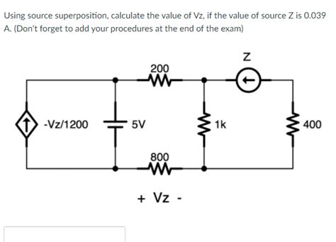 Solved Using Source Superposition Calculate The Value Of