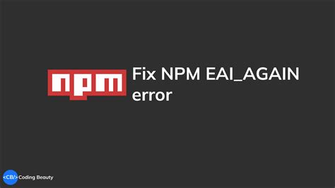 [solved] eai again error in npm yarn or pnpm