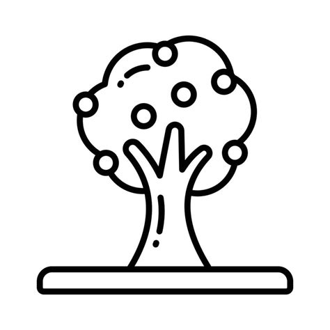 An Amazing Vector Of Fruit Tree In Editable Style Fresh Fruit Tree Icon 24534455 Vector Art At