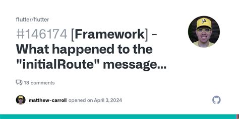 Framework What Happened To The InitialRoute Message In The Navigation Channel Issue