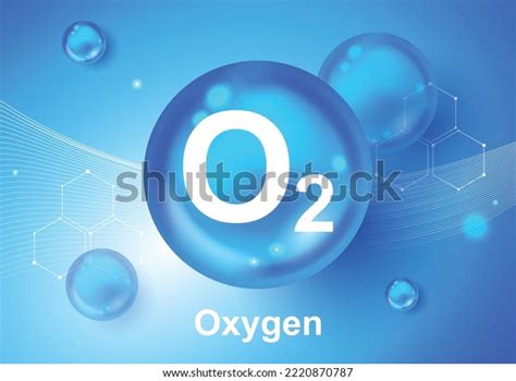 Oxygen O2 Molecule Models Blue Background Stock Vector Royalty Free 2220870787 Shutterstock