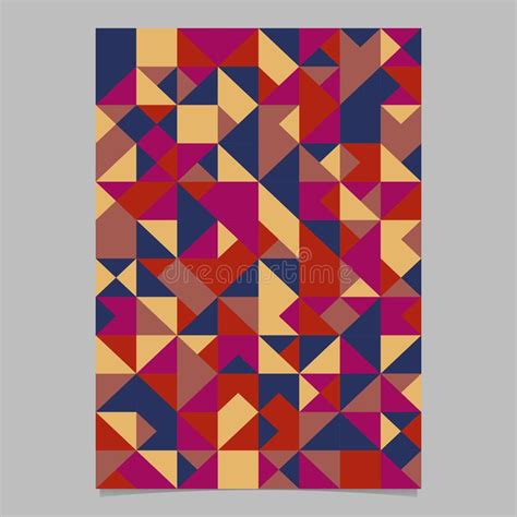 Multicolored Polygonal Triangle Mosaic Brochure Template Background