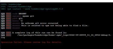Error On Dsm 7 · Issue 101 · Homebridgehomebridge Syno Spk · Github
