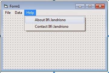 Anak Nenek Cara Membuat Menu Bar Di VB Visual Basic