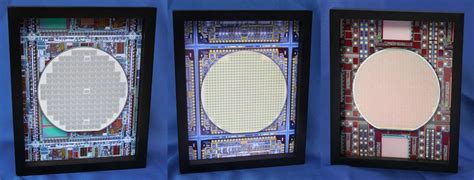 Silicon Wafer 3 Wafers Microprocessor Memory And Communications Chips 1854195947