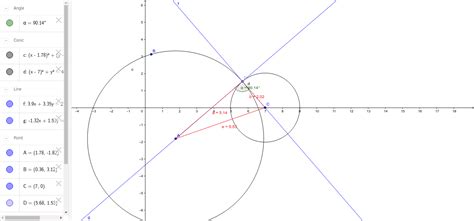 Orthogonal Circles Geogebra