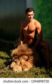 Male Sexy Model Sexually Safari Lion Stock Photo 1396898720 Shutterstock