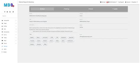 Angular Admin Dashboard Template Angular Material Design Material Design For Bootstrap
