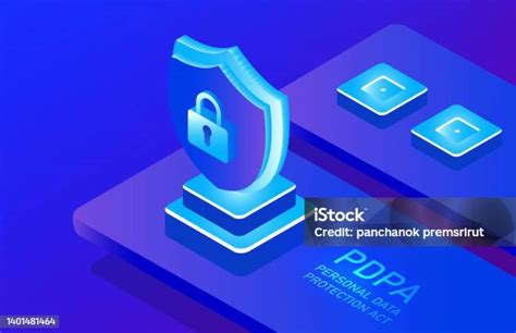 개인 정보 보호 행위 또는 Pdpa 개념 안전한 데이터 관리 및 해커 공격 및 자물쇠 아이콘으로부터 데이터를 보호 인터넷 기술 네트워킹 벡터 일러스트 레이 션 거래 내역서에