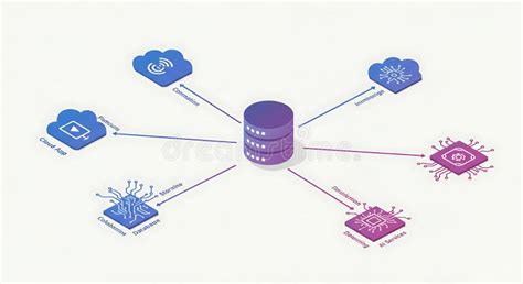 Data Flow Diagram Illustrating Database Connection Stock Illustration Illustration Of