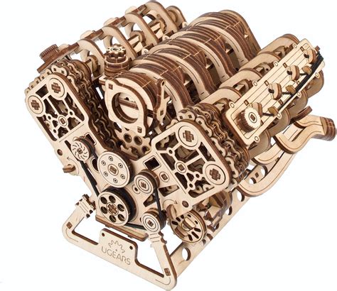 Ugears V8 Engine Model Kit 3d Wooden Puzzles For Adults